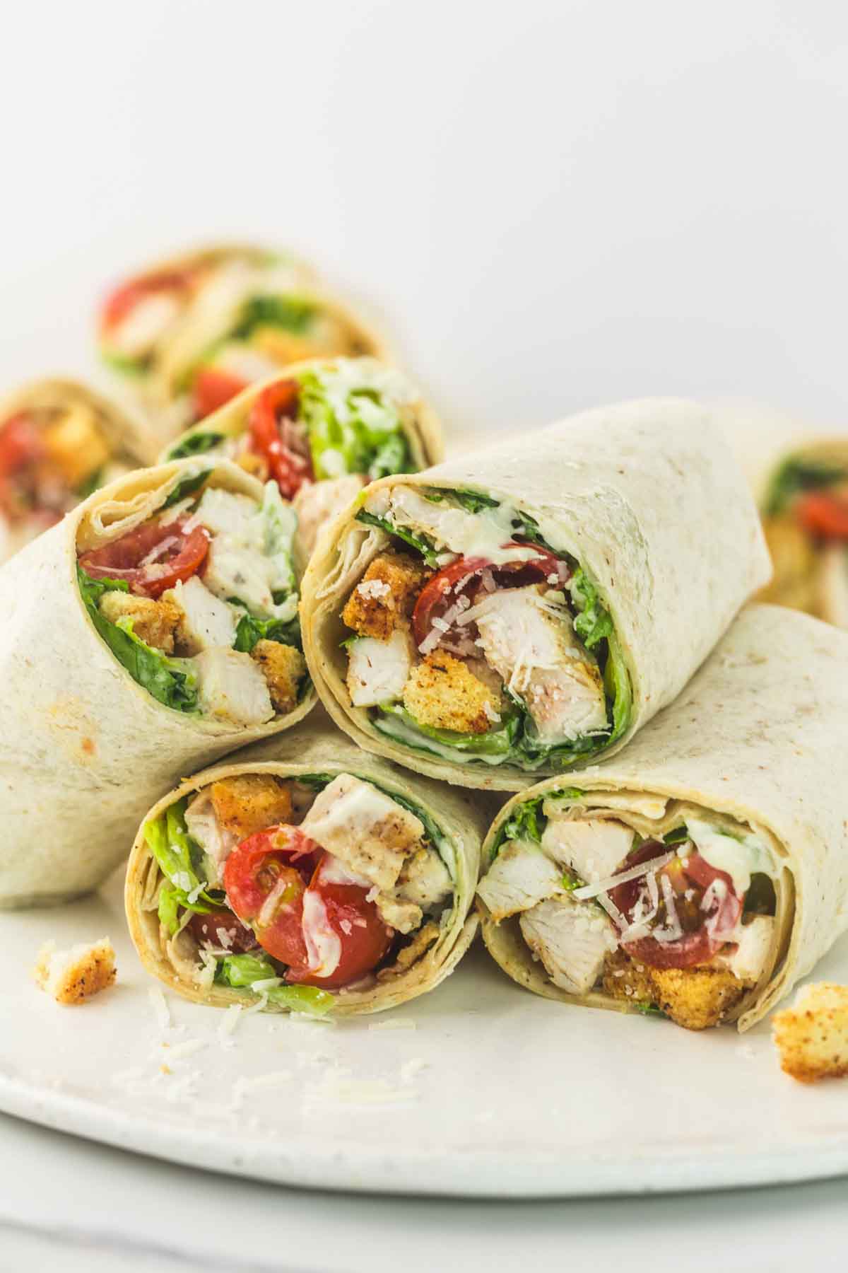 chicken caesar salad wrap